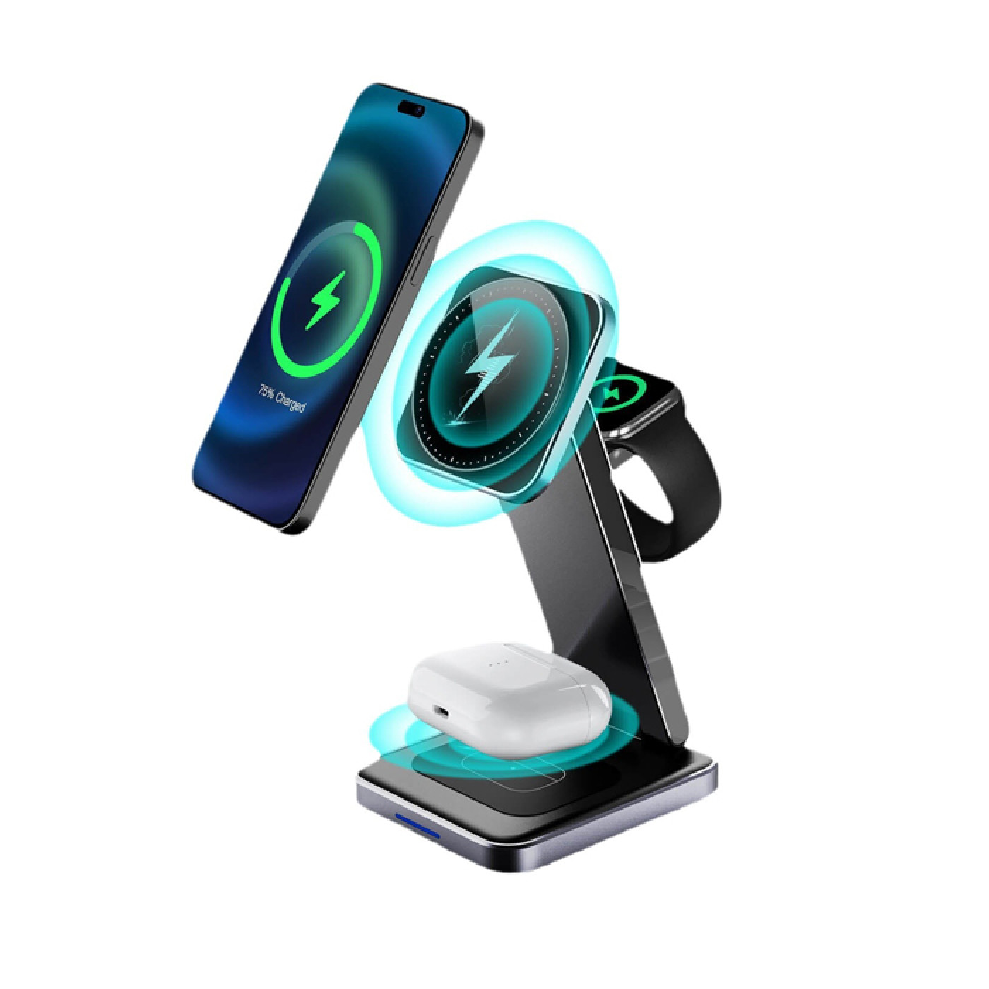 Philips - Magnetic Stand 3-in-1 Wireless Charging Electromagnetic ...