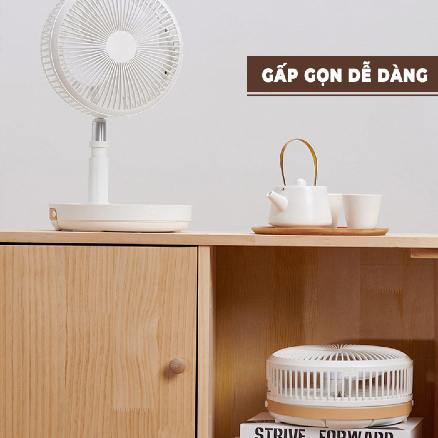 Quạt không dây gấp gọn Xiaomi Youpin Folding Storage Fan Millet 3 ...