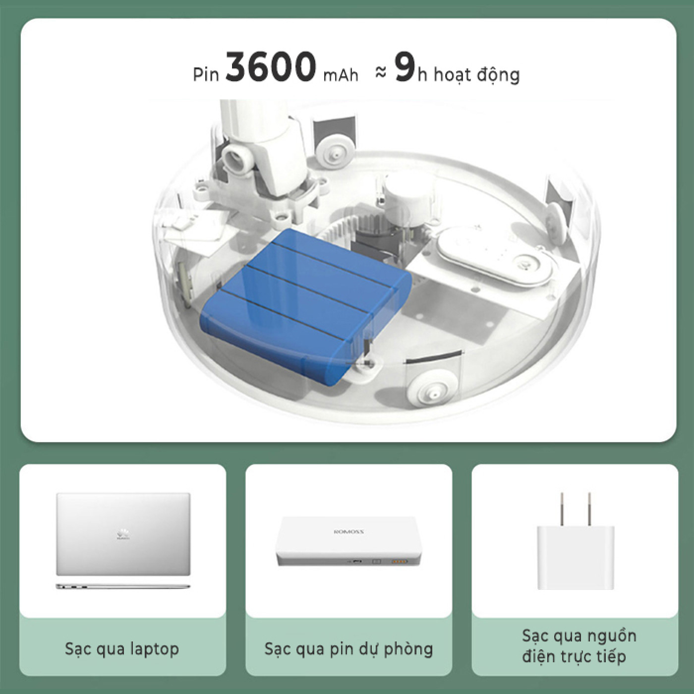 Quạt không dây gấp gọn Xiaomi Youpin Folding Storage Fan Millet 3 ...