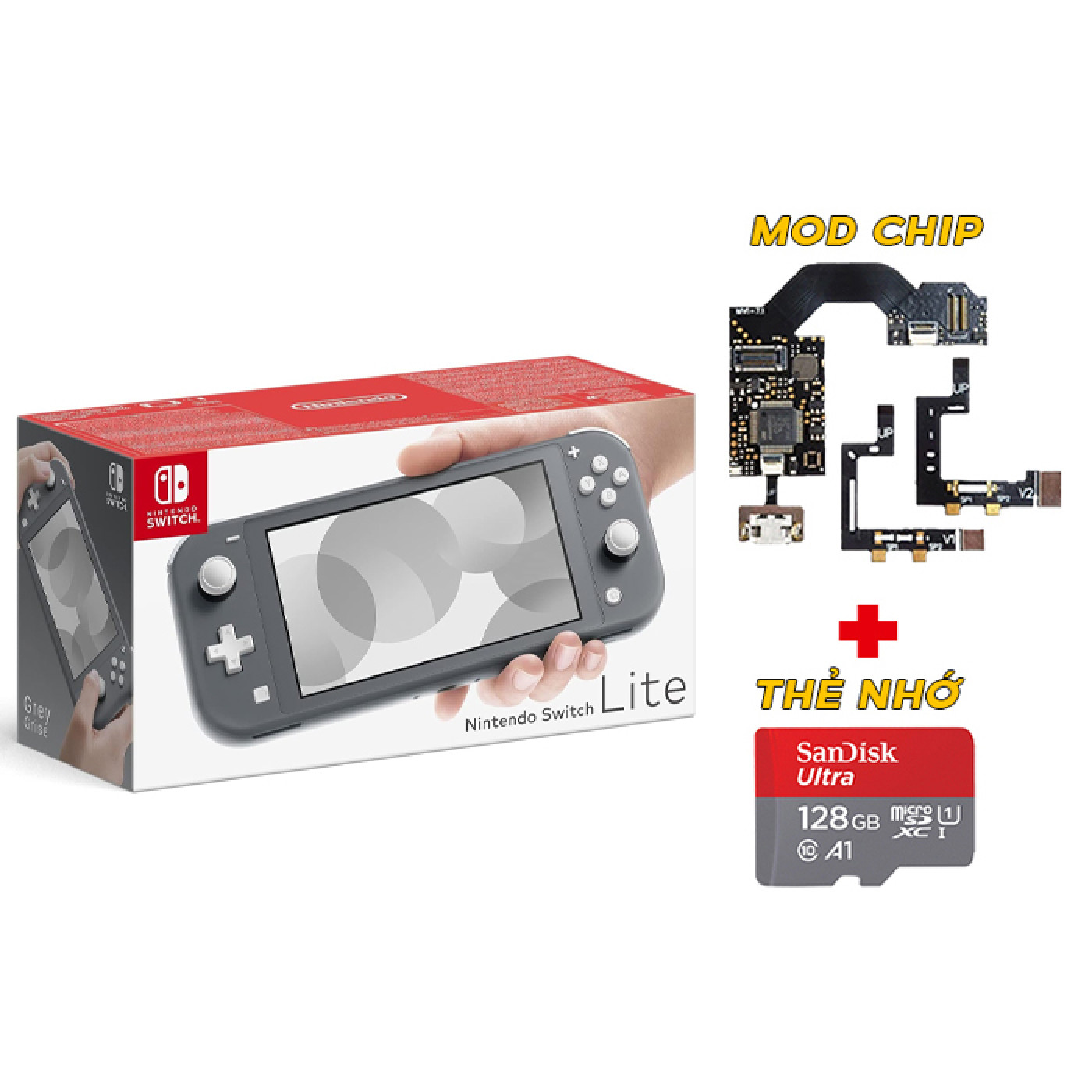 Nintendo Switch Lite Gray Mod Chip + MicroSD | Máy Nintendo Switch Lite